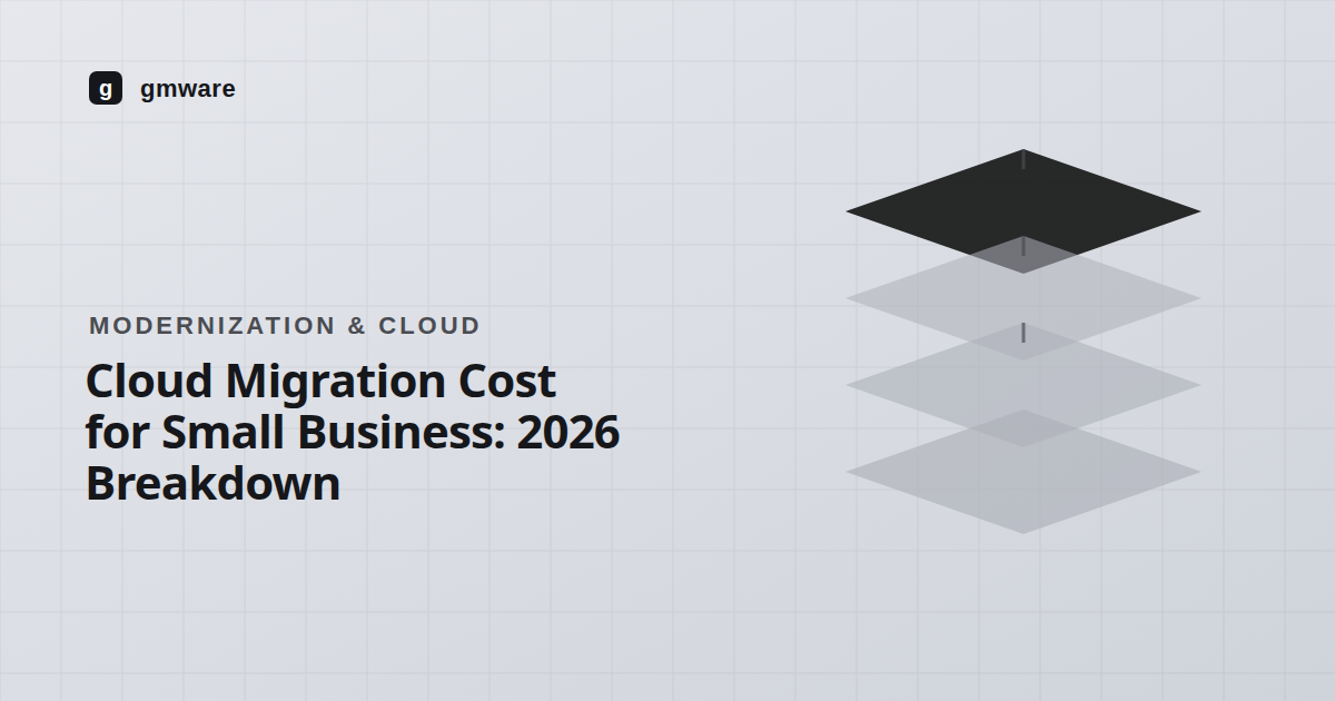 Cloud Migration Cost for Small Business: 2026 Breakdown | GMWARE